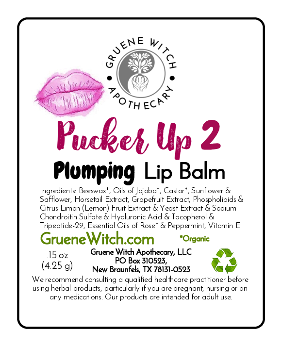 Lip Balm - Pucker Up 2 (Plumping) – Gruene Witch Apothecary