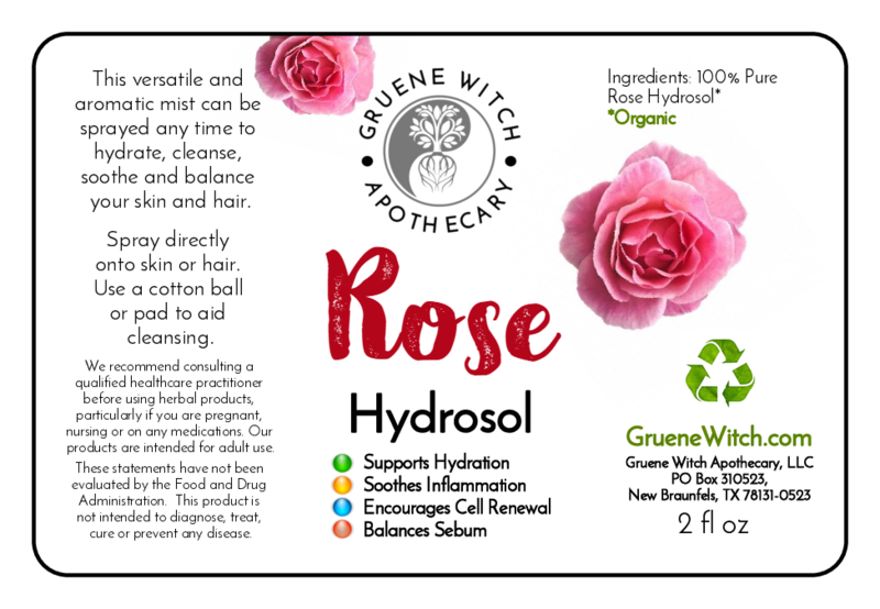 Hydrosol - Rose – Gruene Witch Apothecary